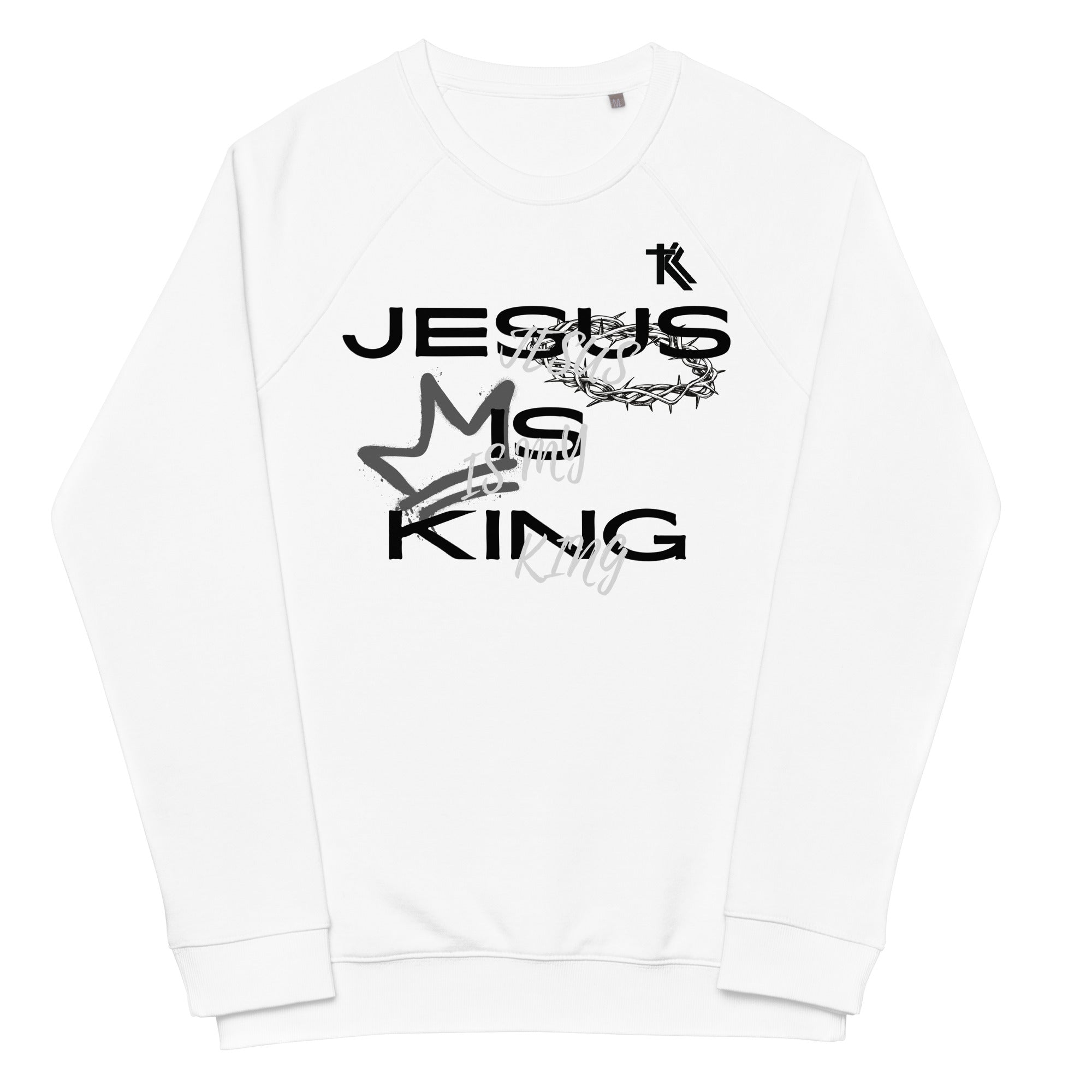 Jesus is King Raglan – King of Kings Christian Clothing and Apparel